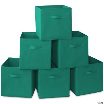 Casafield 6 Collapsible 13" Fabric Cubby Cube Storage Bin Baskets for ...