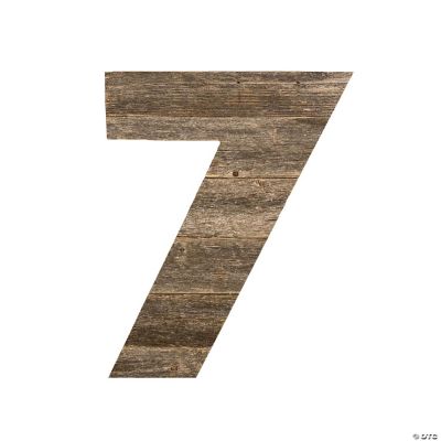 Rustic Large 16 in. Weathered Gray Decorative Monogram Wood Number ...