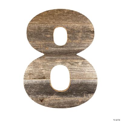 Rustic Large 16 in. Weathered Gray Decorative Monogram Wood Number ...