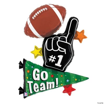 Football Tailgate Trio Go Team 35" Multicolor Mylar Balloon | Oriental ...