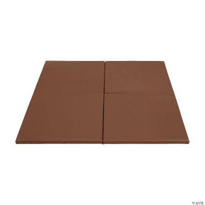 ECR4Kids SoftZone Play Patch Activity Mat Squares, Chocolate, 4-Pack ...