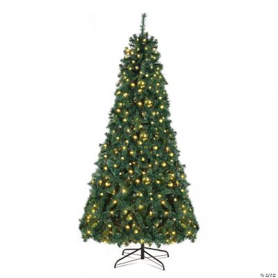 7Ft Pre-lit Artificial Christmas Tree 1050 Branches with 450 LED Lights ...