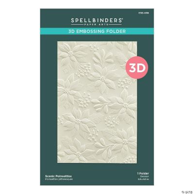 Spellbinders 3D Embossing Folder 5.5"x8.5"-Scenic Poinsettias ...