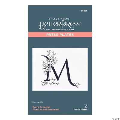 Spellbinders BetterPress Letterpress System Press Plates-Floral M ...