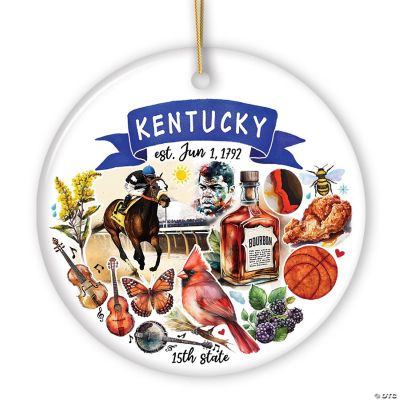 Artistic Kentucky State Themes and Landmarks Christmas Ornament ...