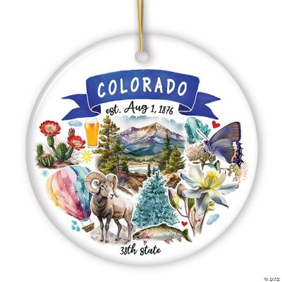 Artistic Colorado State Themes and Landmarks Christmas Ornament ...