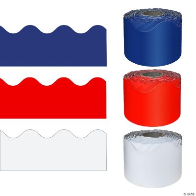 Carson Dellosa 195Ft Patriotic Bulletin Board Borders, 3Pack Scalloped ...