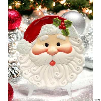 Ceramic Santa Plate (Set Of 4), Christmas Decor, Gift for Her ...