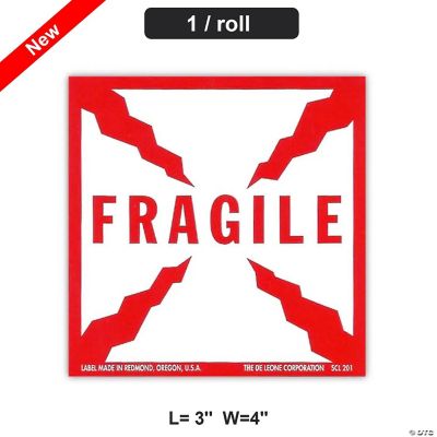 Fragile Glassware And Other Fragile Or Breakable Packages 3" x 4 ...