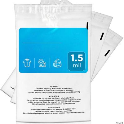 100 Count 12 x 16 Clear Cellophane Resealable Bags Suffocation Warning ...