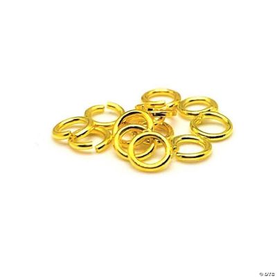100 Pcs 4mm Gold Open Jump Rings | Oriental Trading