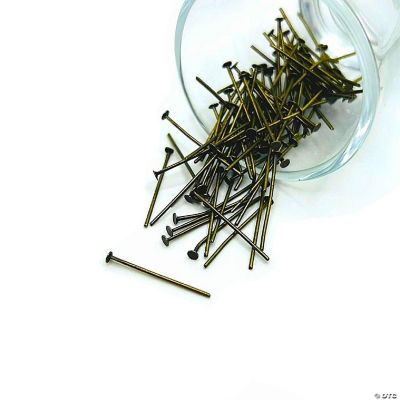100 Pcs 26 mm Bronze Head Pins, 20g | Oriental Trading