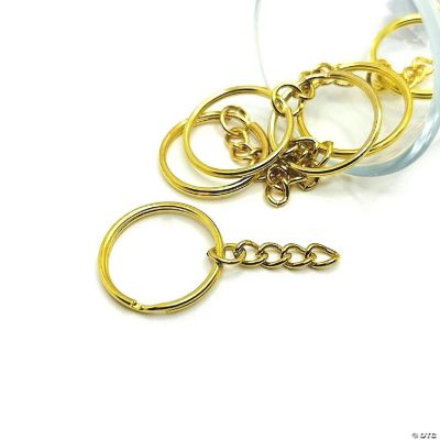 20 Pcs Gold Key Chain Starter Base Rings | Oriental Trading