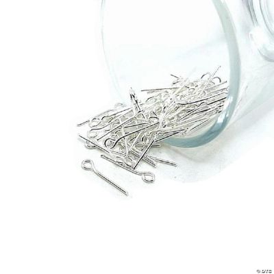 100 Pcs 16 mm Silver Eye Pins | Oriental Trading
