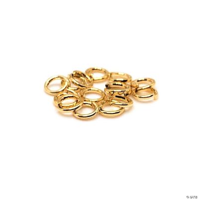 100 Pcs 4mm Light Gold Open Jump Rings | Oriental Trading