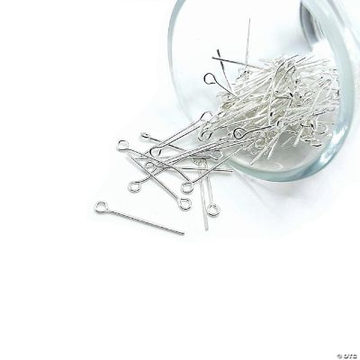100 Pieces 22mm Silver Plated Eye Pins | Oriental Trading