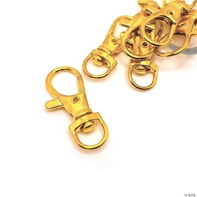 20 Pcs Gold Swivel Clasps Lanyard Clips | Oriental Trading