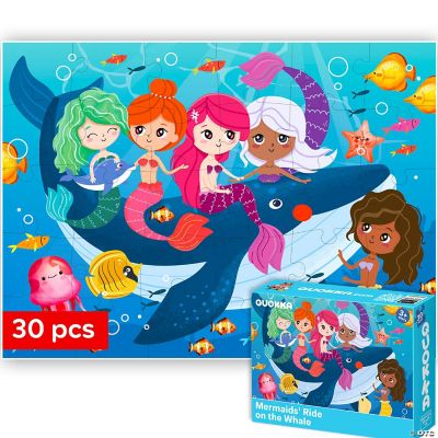 QUOKKA 30 Pieces Mermaids Jigsaw Puzzle for Kids Ages 3-5 | Oriental ...