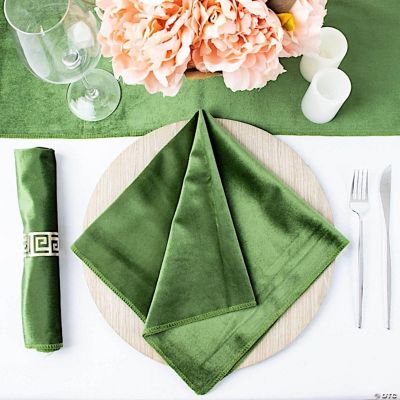 10 pcs 20x20" Premium Velvet Napkins Wedding Party Table Top ...