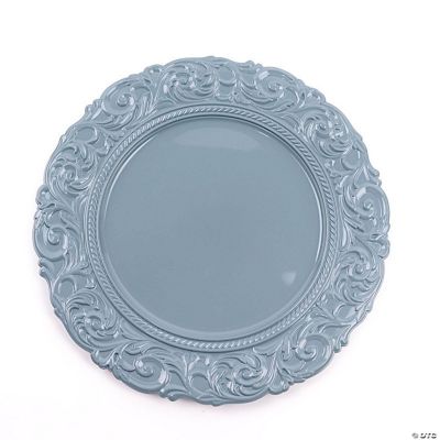 6 pcs 14" Round Baroque Metallic Charger Plates Wedding Party Table ...