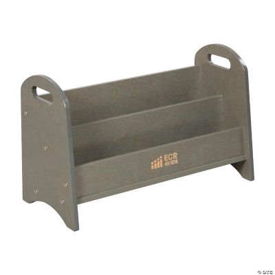 ECR4Kids 2-Shelf Tabletop Book Display with Handles, Grey Wash ...