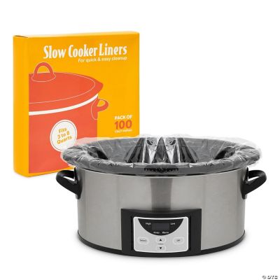 100 Pack Slow Cooker Liners for Cooking Pots, Pans, and Trays (13 x 21 ...