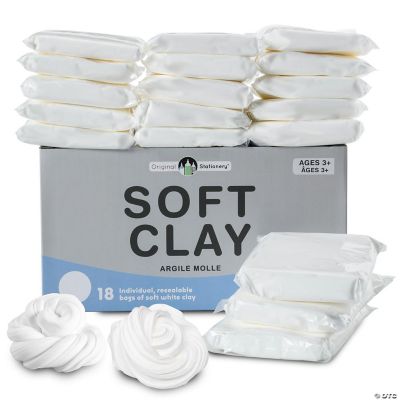 Soft Clay for Slime, XL White Modeling Clay for Art Crafts & Slime Fun ...