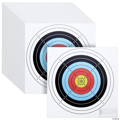50 Pack Bullseye Large Paper Shooting Range Targets, 10 Rings, 17 x 17 ...
