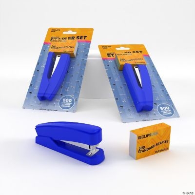 E-Clips USA Stapler Set - Includes Full-Strip Desktop Jam-Free Stapler ...