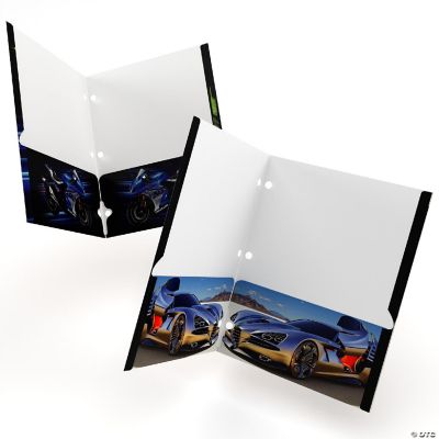 E-Clips USA Cars & Motorcycle Themed Paper Pocket Binder Folders ...