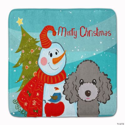 Caroline's Treasures, Christmas, Snowman with Silver Gray Poodle ...