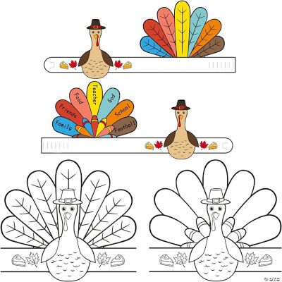 12ct Fall Thanksgiving Paper Headbands | Oriental Trading