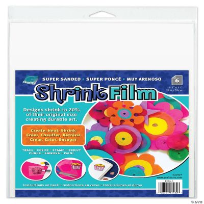 Grafix Shrink Film 8.5"X11" 6/Pkg-Super Sanded