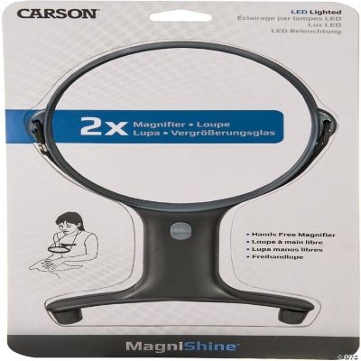 Carson MagniShine LED Lighted Hands-Free Magnifier | Oriental Trading