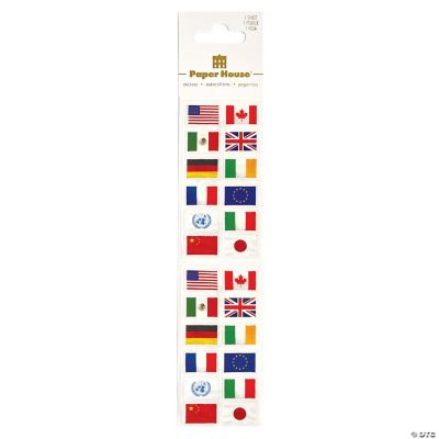 Paper House Decorative Stickers-World Flags