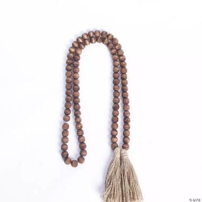 Brown 55 in Wood Bead Chain Tassels HANGING GARLAND Party Events Home ...