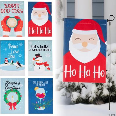 Christmas Garden Flags Variety Pack (6pk 12” x 18” Signs) Versatile ...