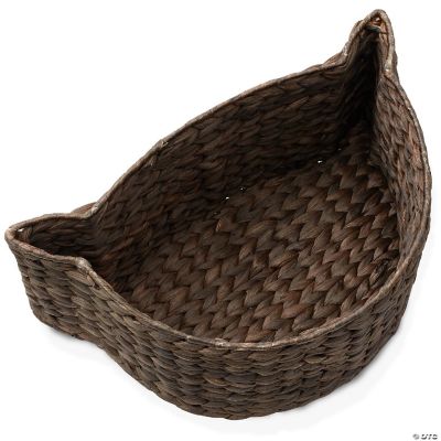 Casafield Cat Face Shaped Basket, Storage Organizer Pet Toy Bin, Wicker ...