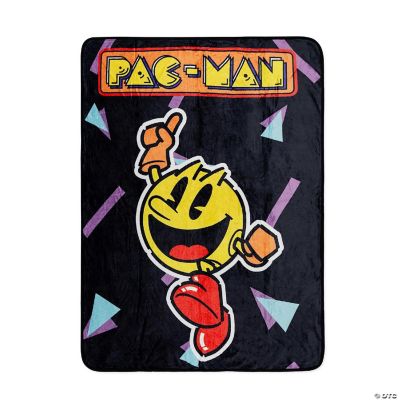 Pac-Man Classic Jumping 45 x 60 Inch Throw Blanket | Oriental Trading
