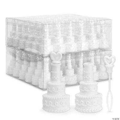 72 Pack Wedding Bubble, Wedding Party Supplies Bubble Wands Party Favors, White Tier Wedding ...