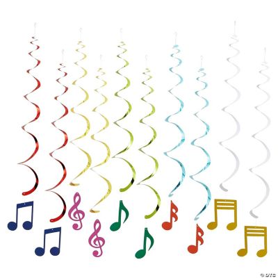 30 Pack Hanging Swirl Music Notes Party Decorations for Kids Birthday ...