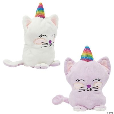 Small Reversible Caticorn Plush Toy, Lavender and White Caticorn ...
