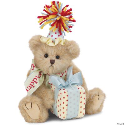 Happy Birthday Plush Suffed Animal Teddy Bear, 10 inches | Oriental Trading