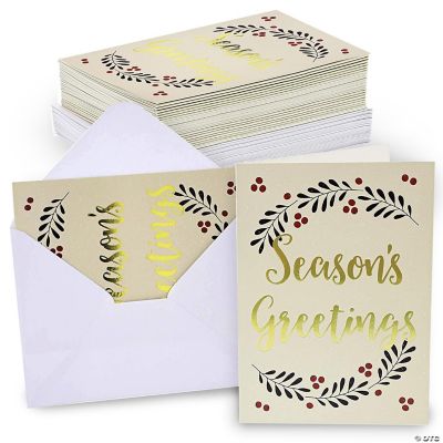 36-Pack Merry Christmas Greeting Cards Bulk Box Set - Winter Holiday ...