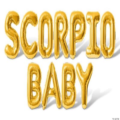 SCORPIO BABY Letter Balloon Banner for Birthday Party Decorations ...