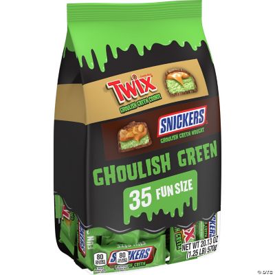 20.13 oz. Mars ® Halloween Ghoulish Green Twix ® & Snickers ® Fun Size ...