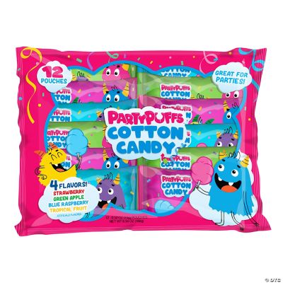 6.3 oz. Party Puffs™ Fruit-Flavored Cotton Candy Pouches – 12 Pc ...
