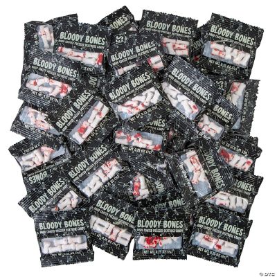 12.5 oz. Halloween Hard-Coated Bloody Bones Pressed Dextrose Candy Bags ...
