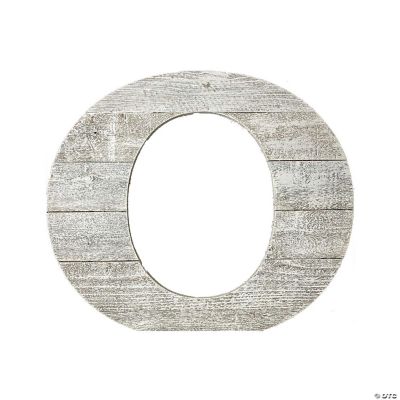 Rustic Large 16 in. White Wash Decorative Monogram Wood Letter ...