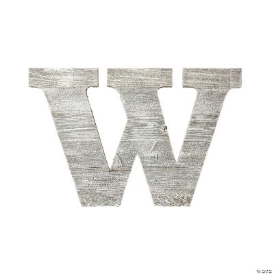 Rustic Large 16 in. White Wash Decorative Monogram Wood Letter ...